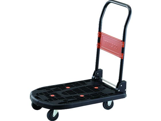 TRUSCO 樹脂台車 カルティオ 折畳 780×490 黒 MPK720BK - DIY・工具