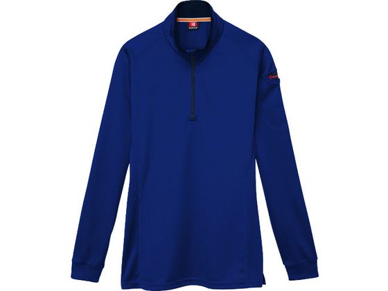 BURTLE 長袖ジップシャツ 413-3-L ネイビー 413-3-L 通販【フォレストウェイ】